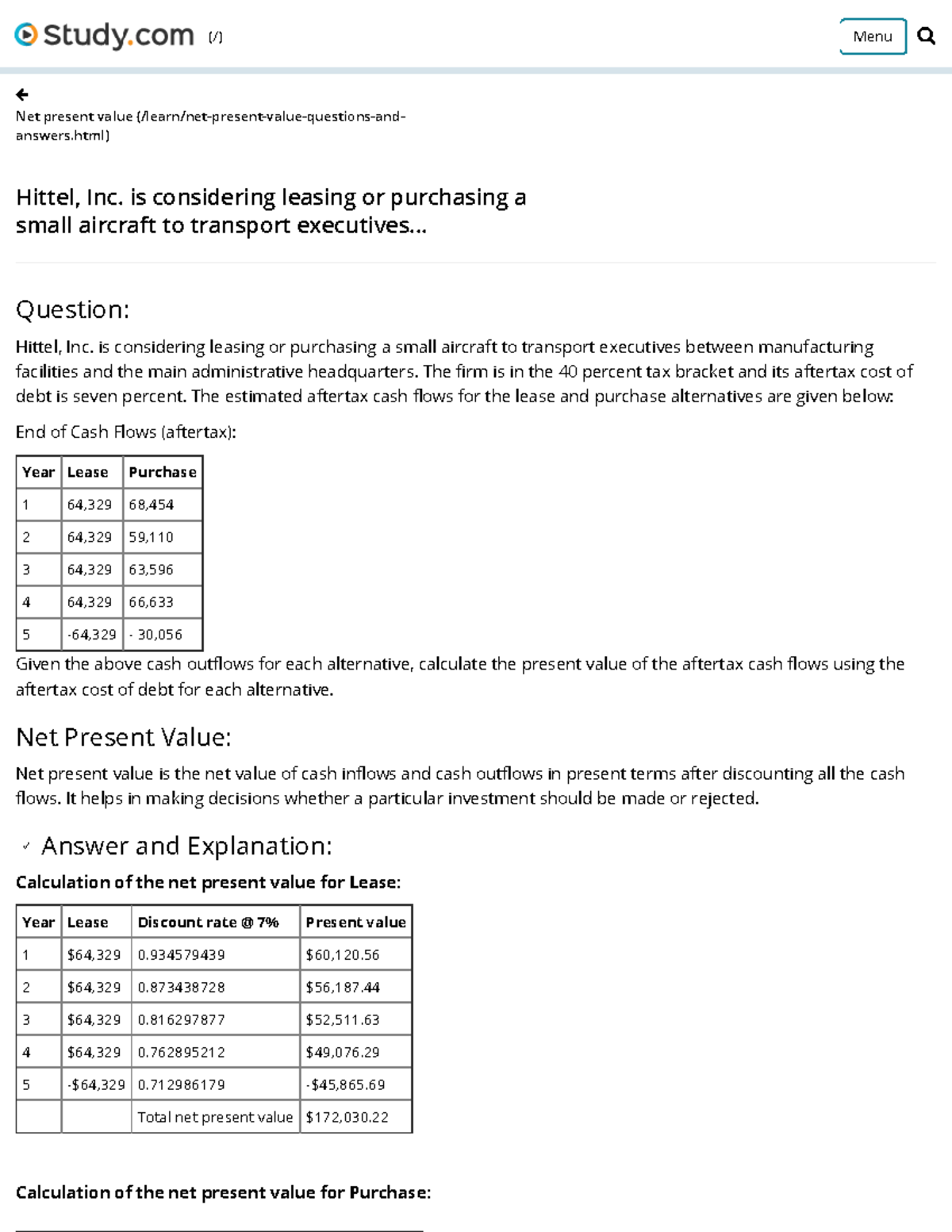 Hittel~1 - chegg solutions - Net present value (/learn/net-present ...