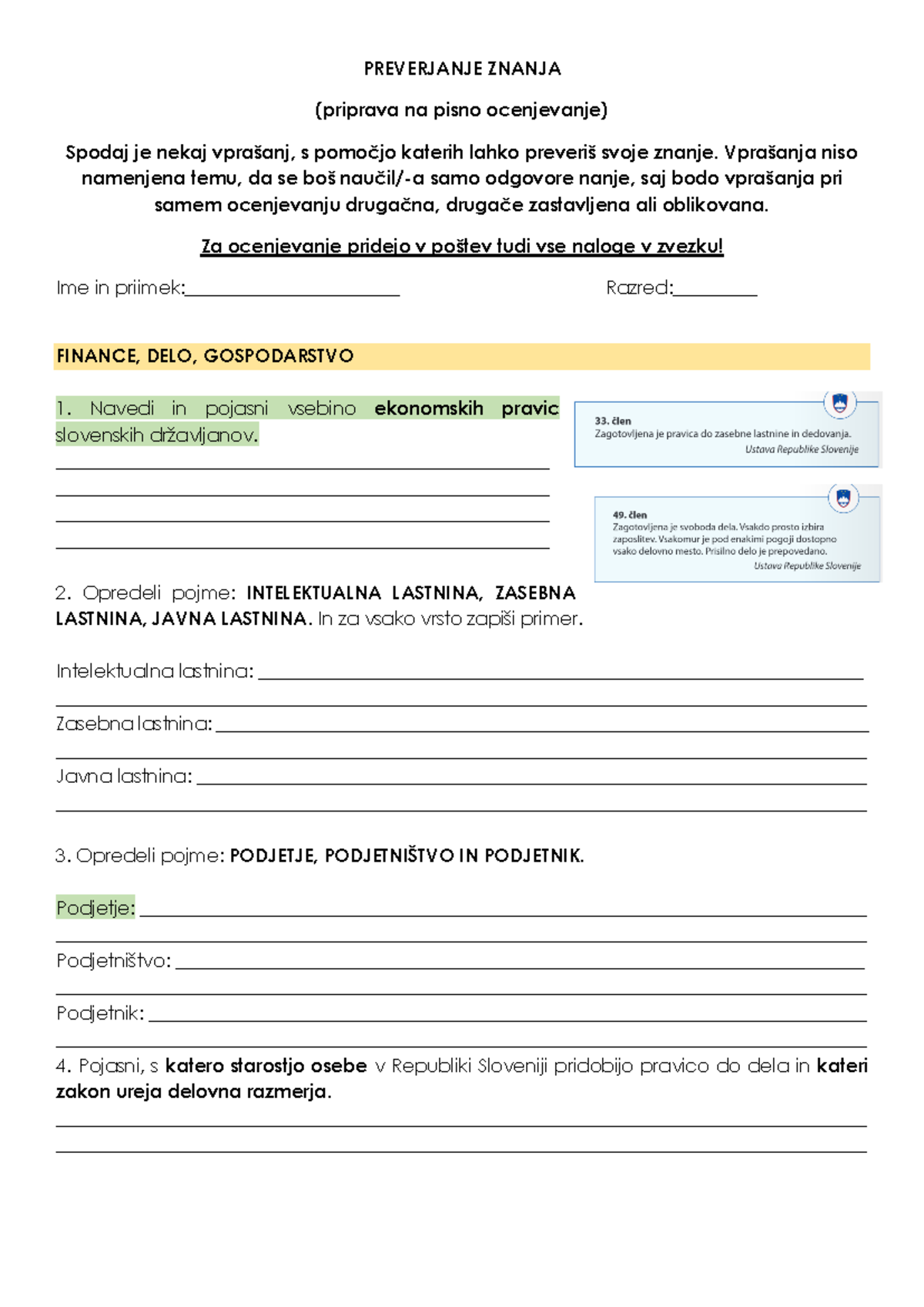 Preverjanje Znanja DKE - PREVERJANJE ZNANJA (priprava na pisno ...