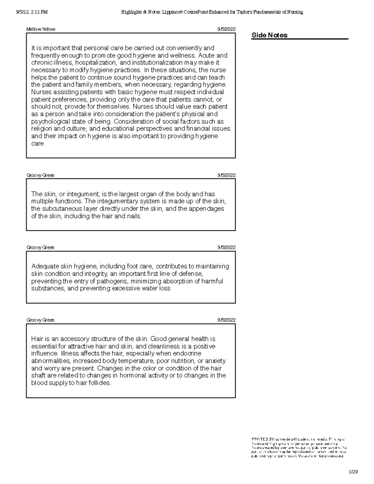 Chap 31 - notes of chapter 31 - Mellow Yellow 9/5/ It is important that ...