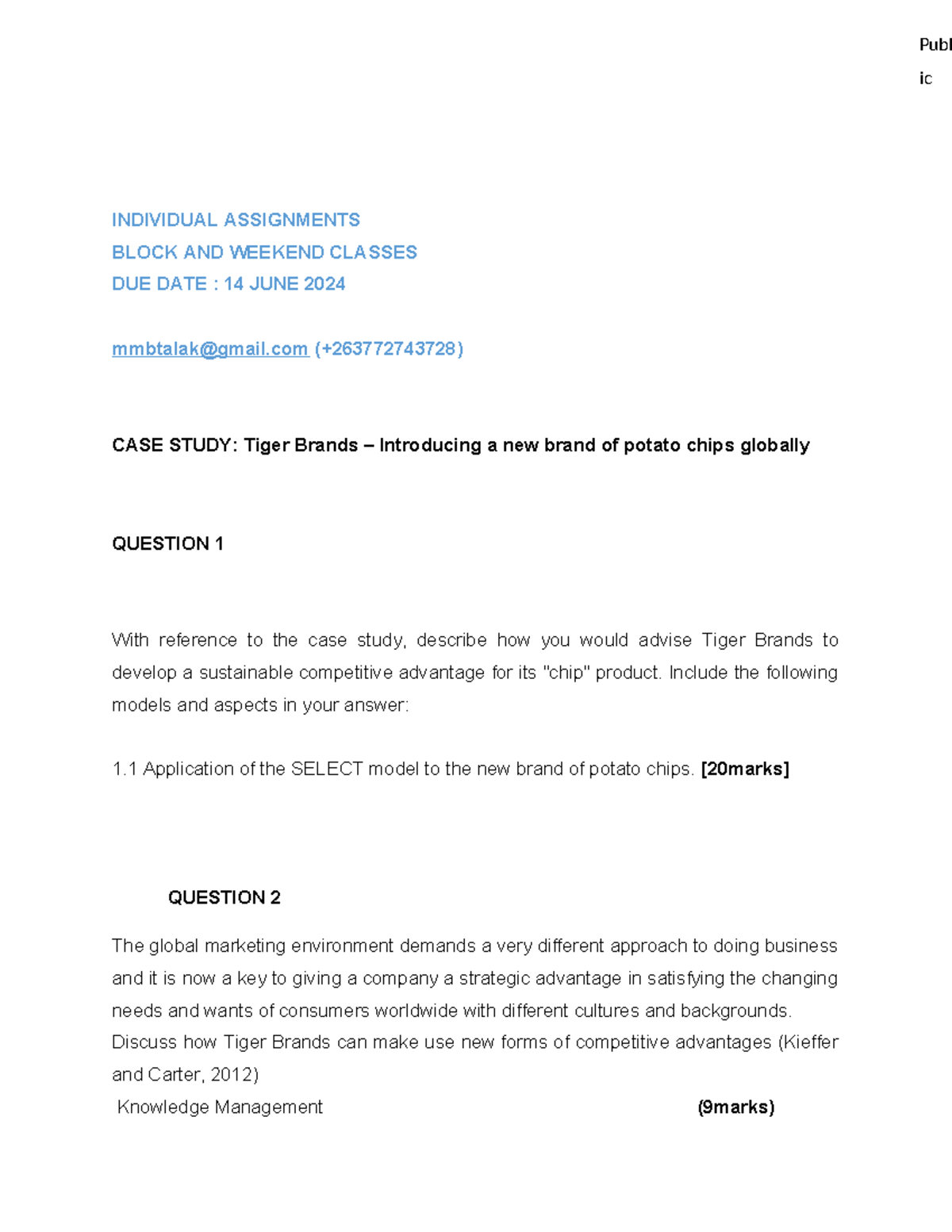 HBM413 Individual Assignments June 2024 - ic INDIVIDUAL ASSIGNMENTS ...