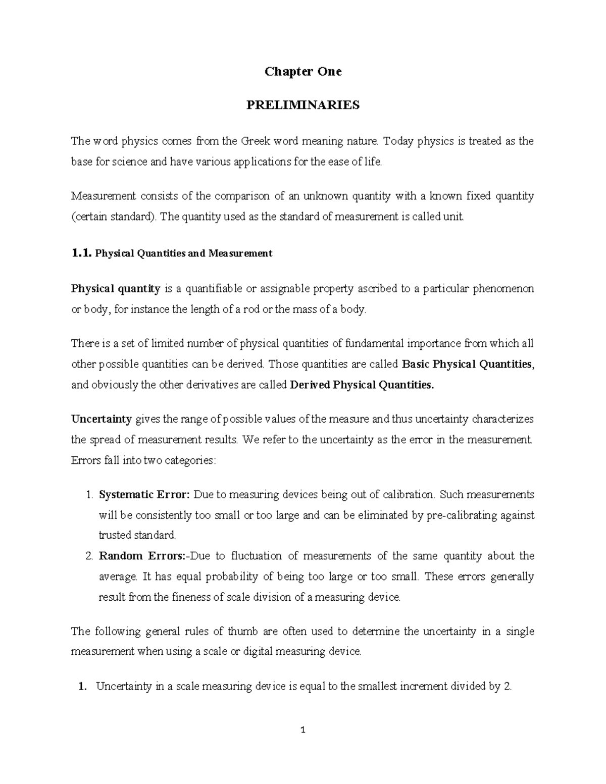 Vectors - THANK U - Chapter One PRELIMINARIES The word physics comes ...
