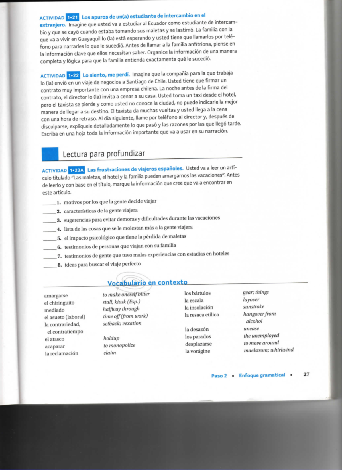 5 - Enfoque gramatical El pretérito y las acciones en el pasado ...