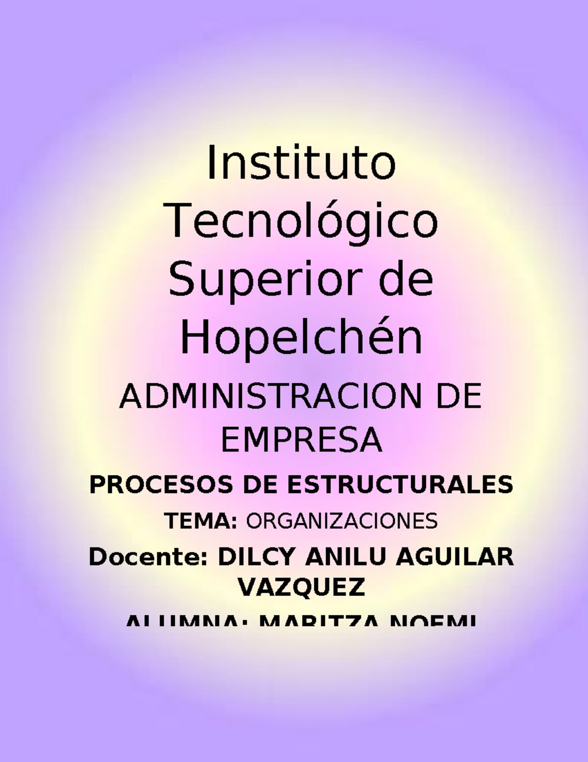 Organizaciones - apuntes de la materia - Instituto Tecnológico Superior ...