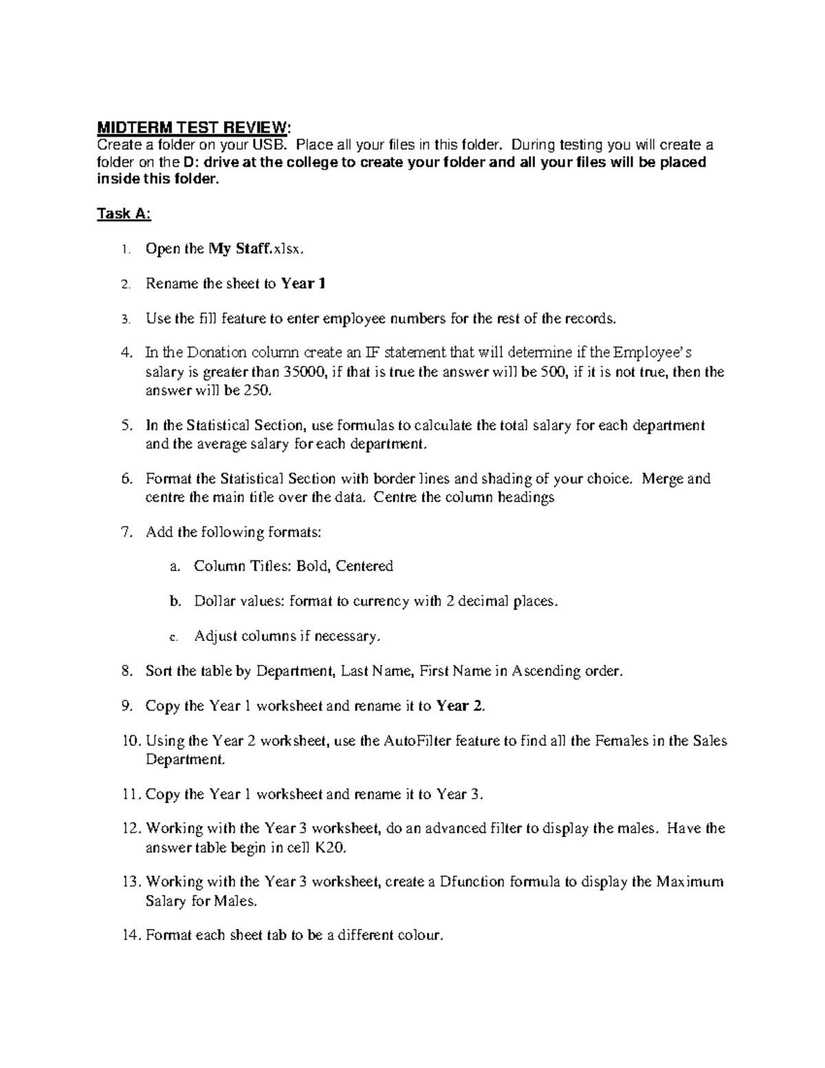 Midterm Review 15 April 2018, questions and answers - MIDTERM TEST ...