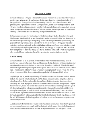 The Case of Carl - The case of Carl is a case study example for ...