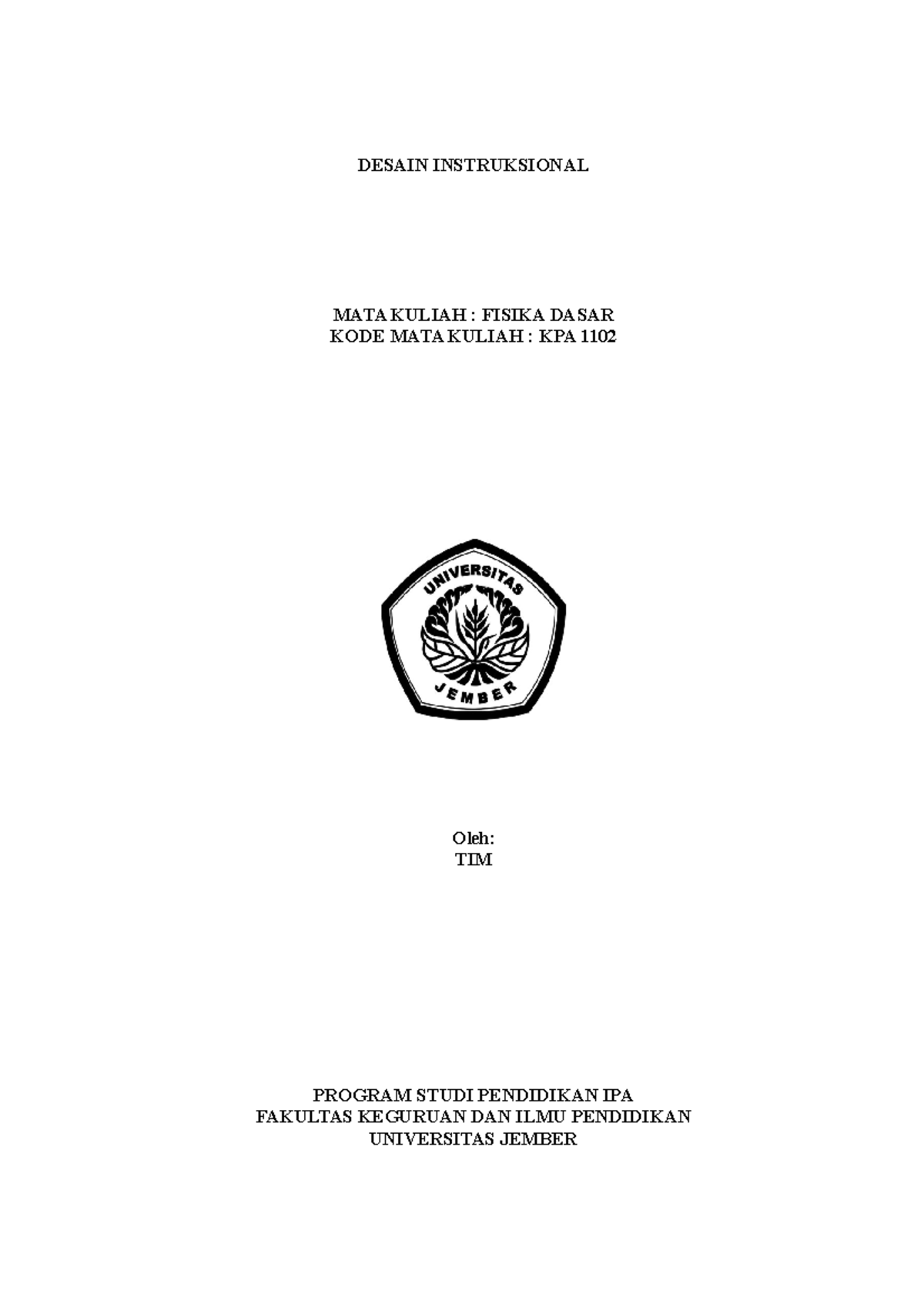 56469974 - FOR LERN - DESAIN INSTRUKSIONAL MATA KULIAH : FISIKA DASAR ...