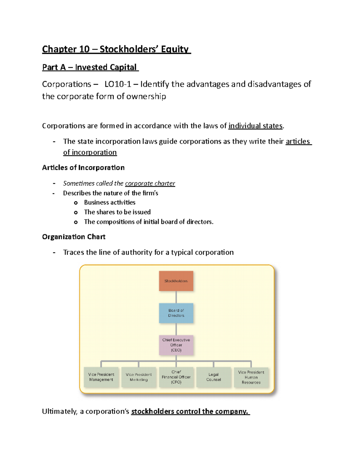 Chapter 10 - Professor Cindy Tran 2021 Notes - Chapter 10 ...