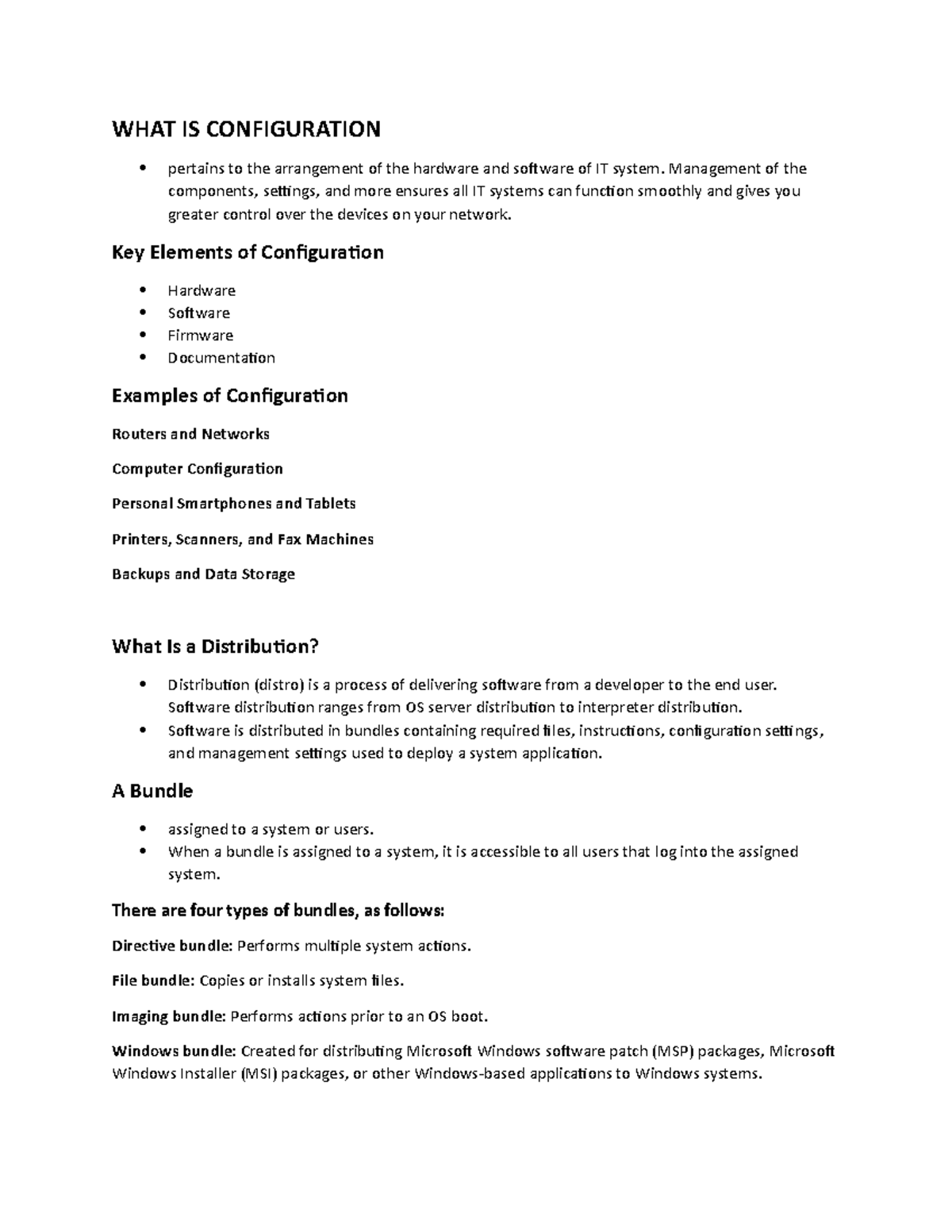 Basic Configuration AND Distribution - WHAT IS CONFIGURATION pertains ...
