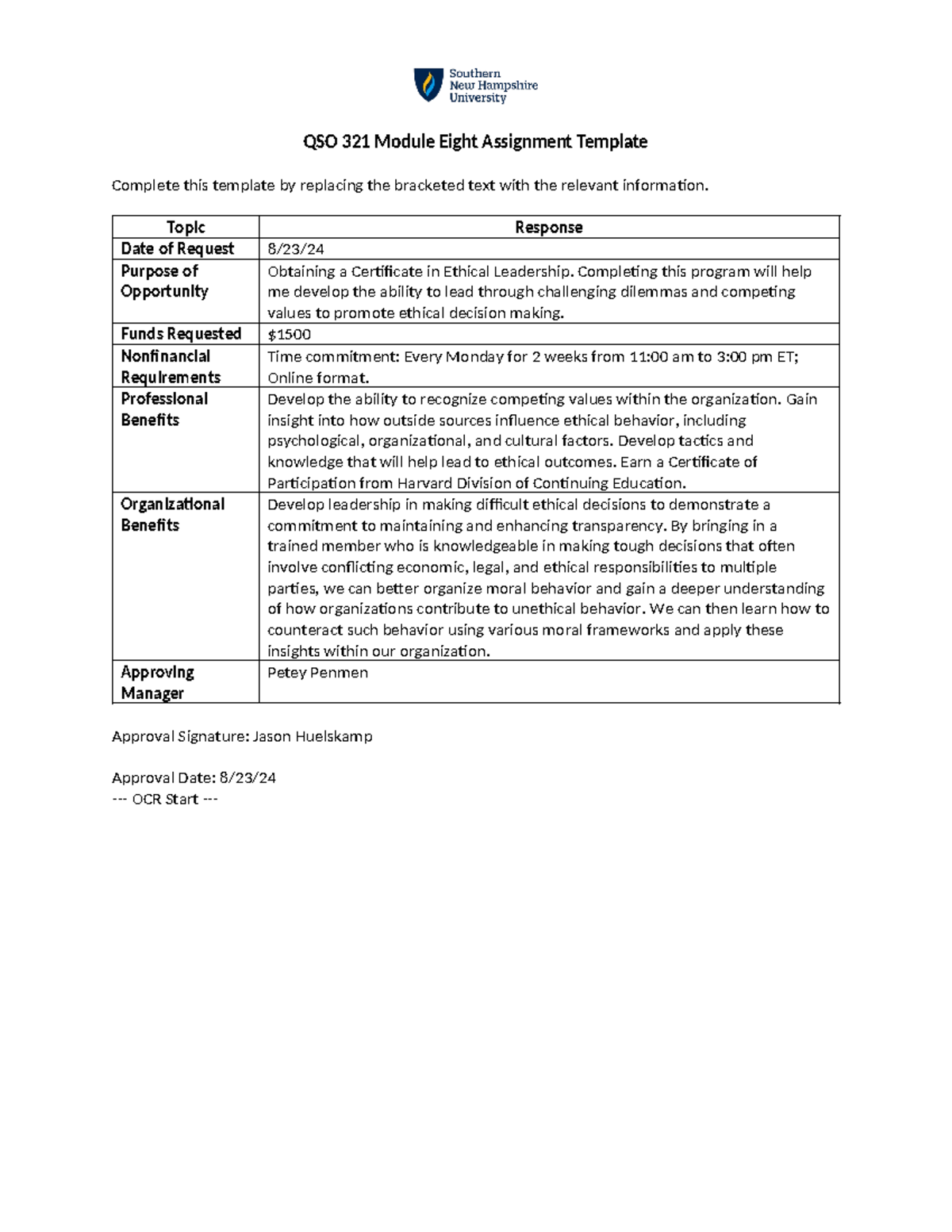 QSO 321 Module Eight Assignment Template Complete - Topic Response Date ...