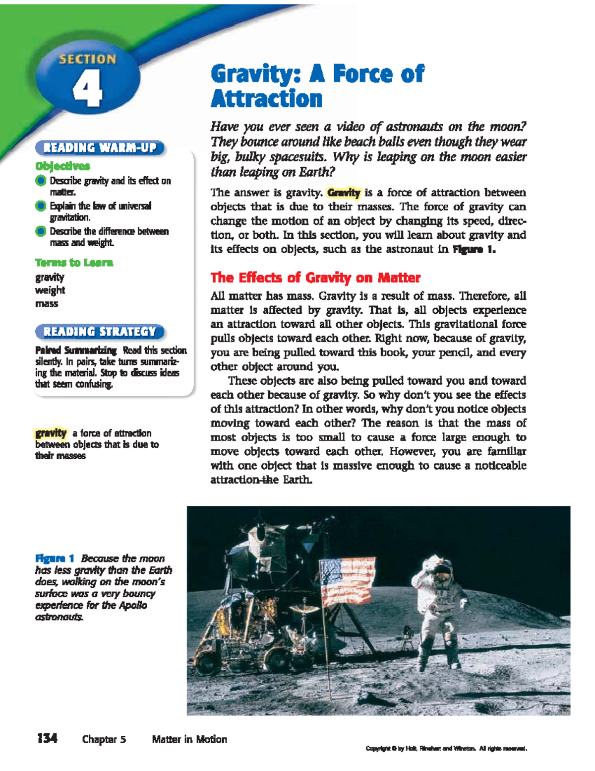 Section 5.4 Gravity, A Force of Attraction - SECTION 4 Gravity: A Force ...