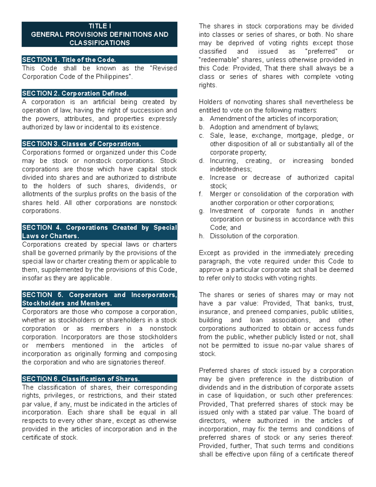 Tempo Codal - TITLE I GENERAL PROVISIONS DEFINITIONS AND ...