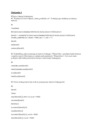 Ćwiczenia 1 - mój kod z poleceniem do zadania - Ćwiczenia 1 ...