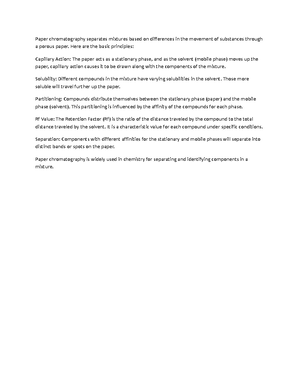 Layout of paper-WPS Office - layout of paper chromatography as a ...