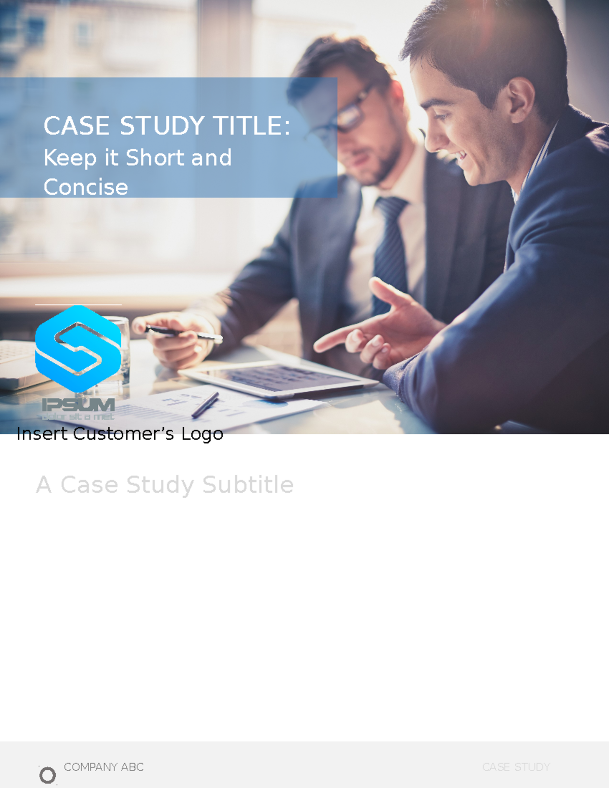Case Study Template - CASE STUDY TITLE: Keep it Short and Concise ...
