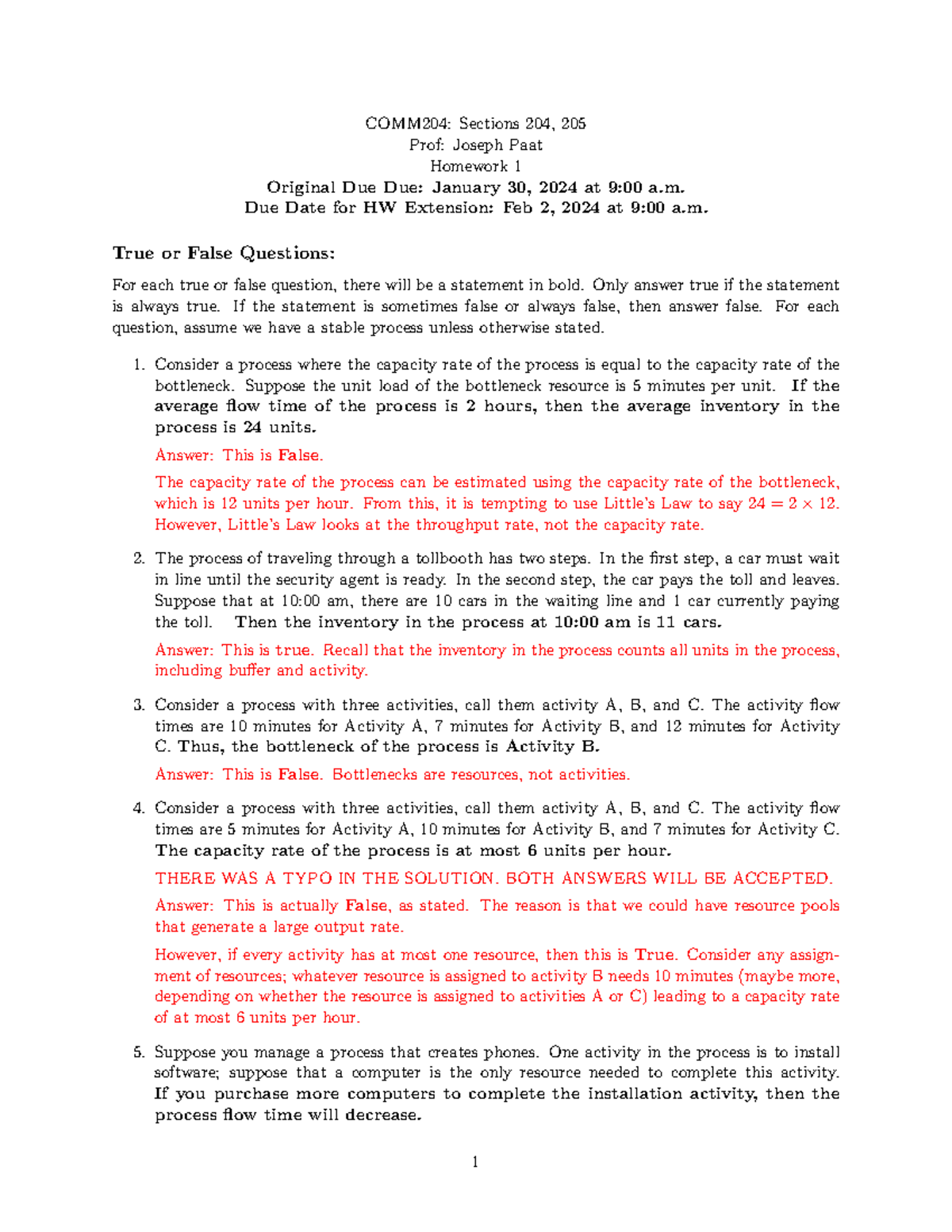 Homework 1 Questions & Answers - COMM204: Sections 204, 205 Prof ...