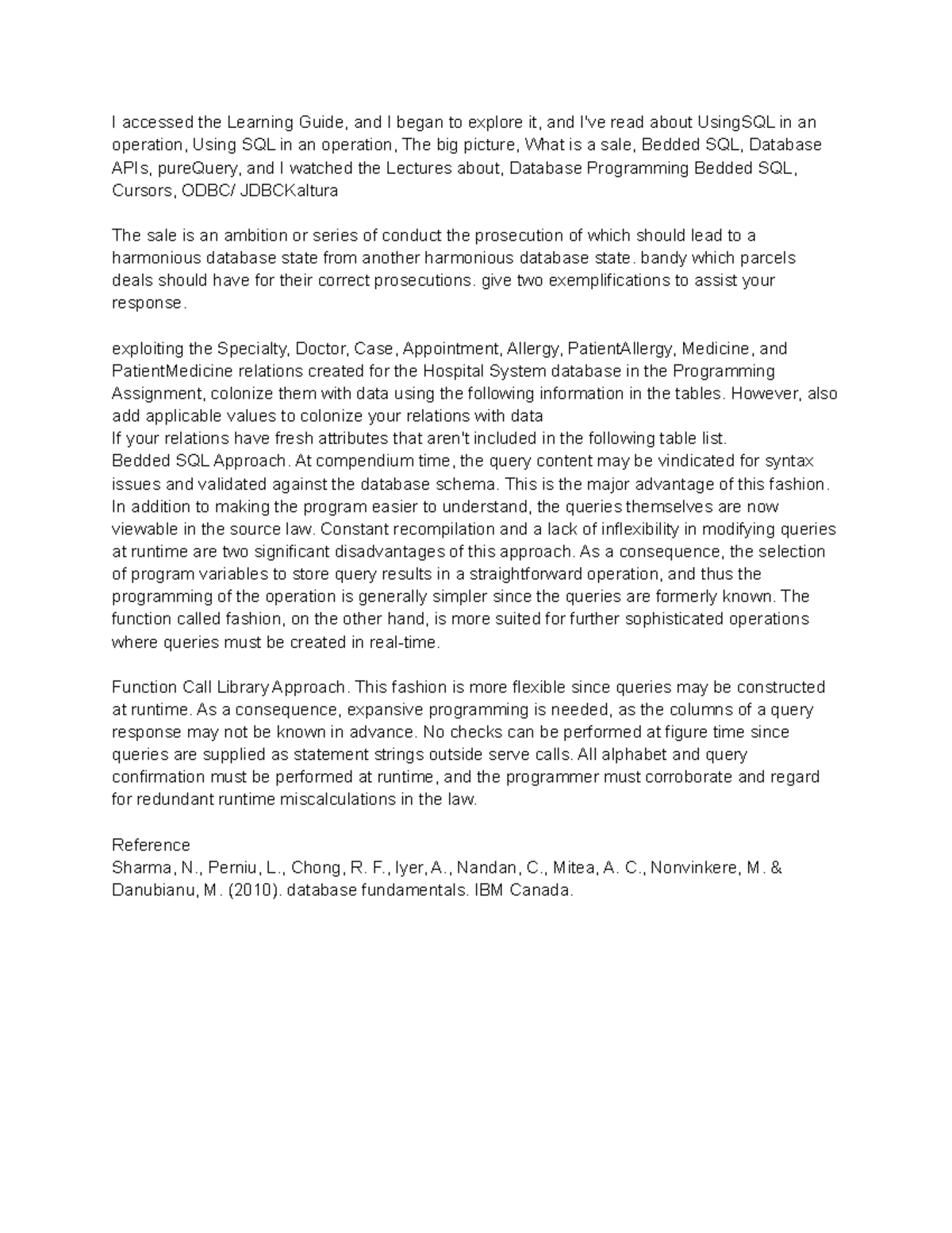 CS 2203 Learning Journal UNIT 7 - I accessed the Learning Guide, and I began to explore it, and ...