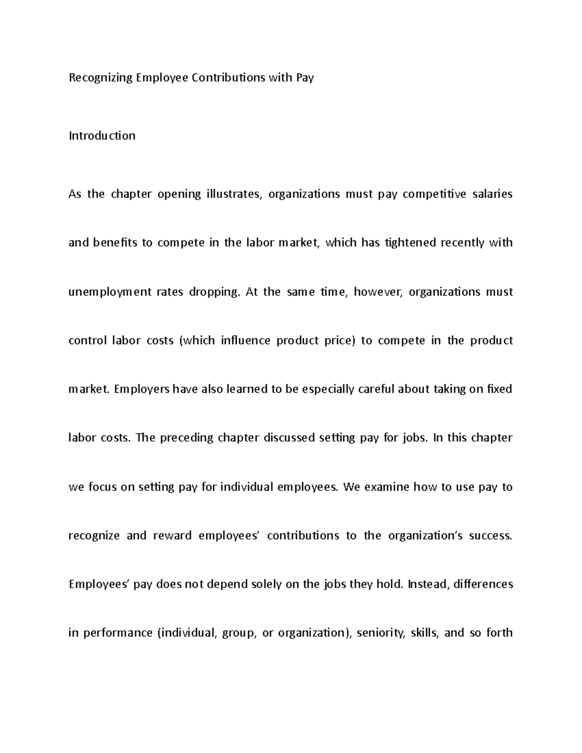 8- Recognizing Employee Contributions with Pay - Recognizing Employee ...