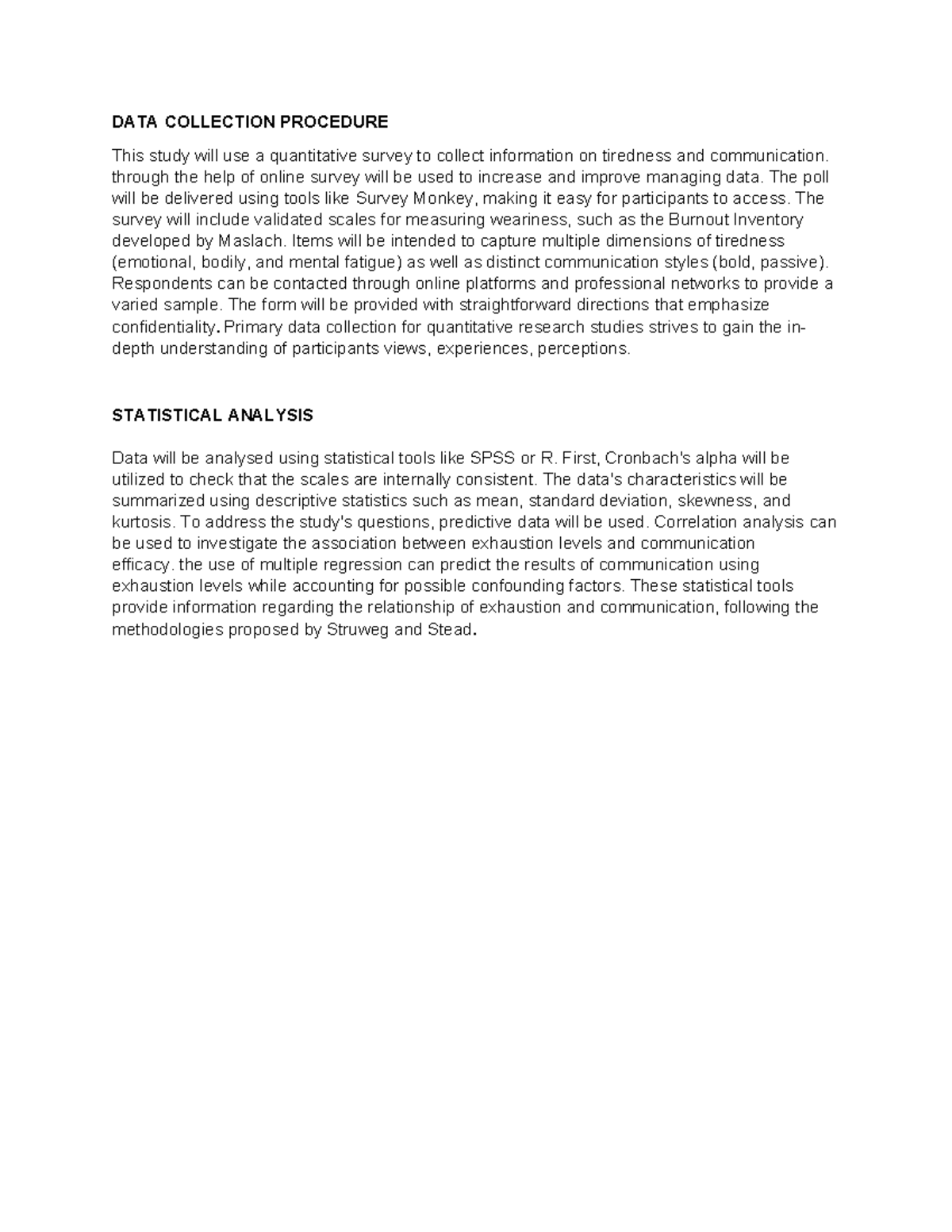 DATA Collection Procedure - DATA COLLECTION PROCEDURE This study will ...