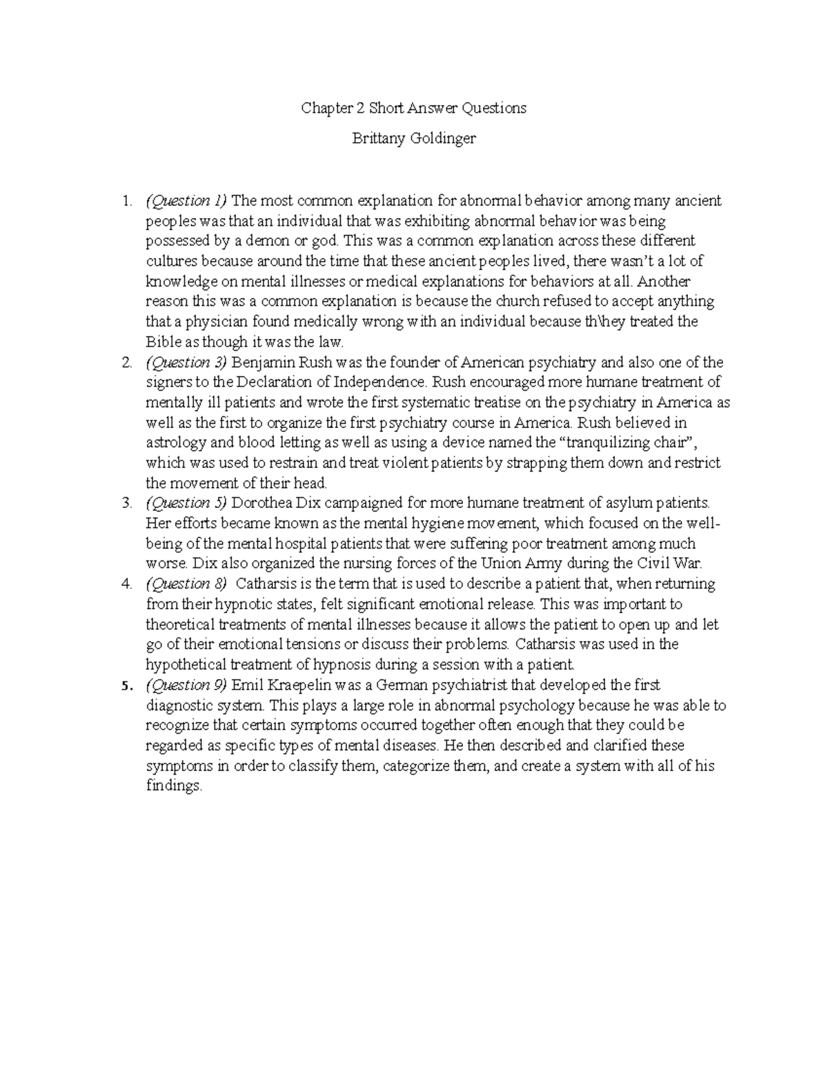 Chapter 2 Short Answer Questions - Chapter 2 Short Answer Questions ...