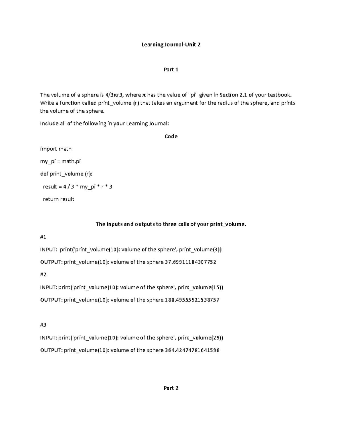 Learning Journal Unit 2 Cs1101 Learning Journal Unit 2 Cs1101 Learning Journal Unit 2 Part 1