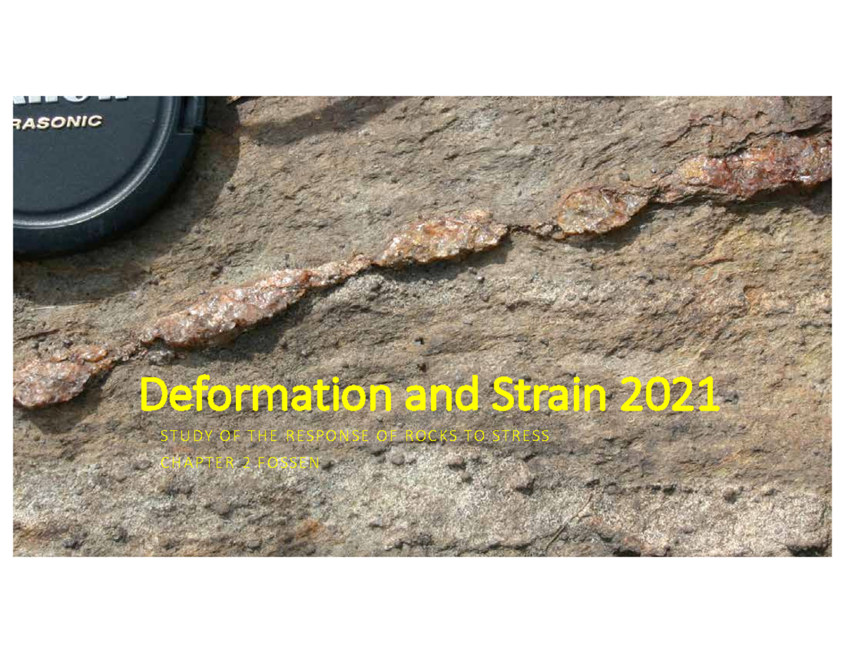 5 Strain 2021 - Lecture notes 5 - DDeeffoorrmmaattiioonn aanndd ...