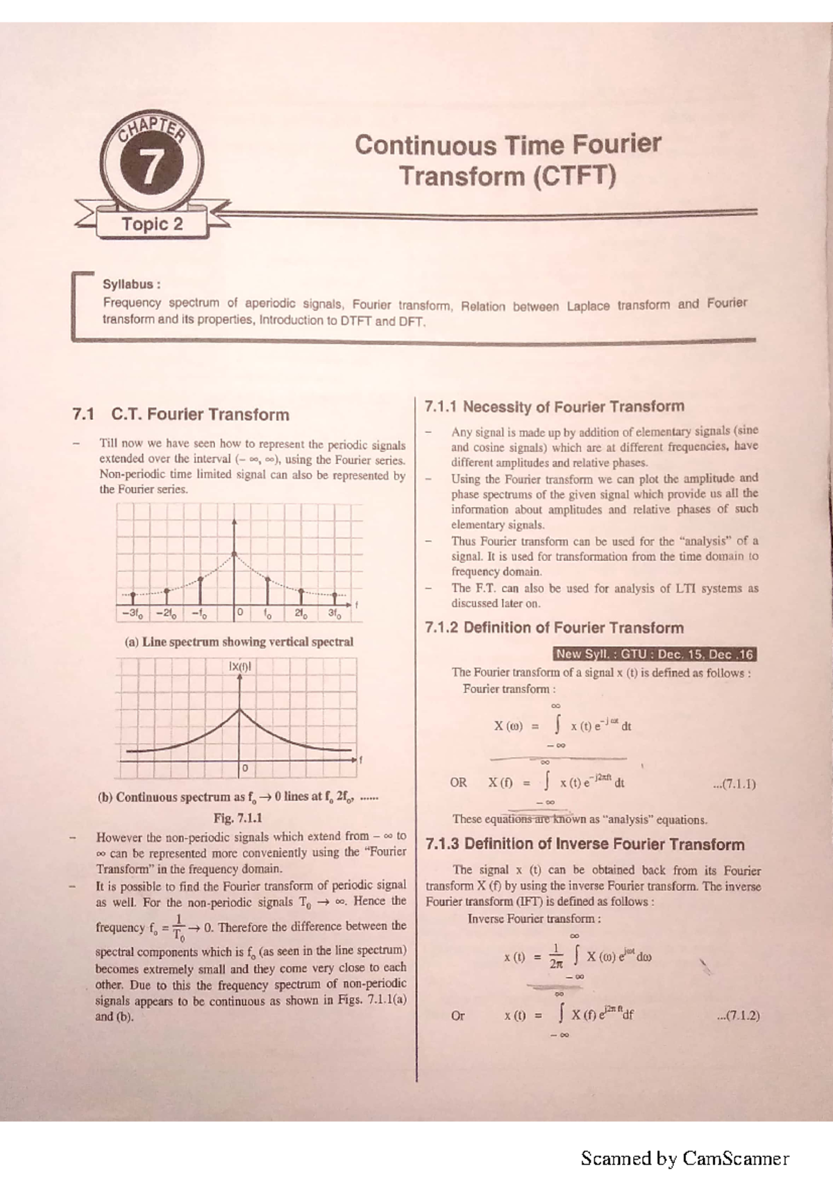 Fourier transform - Communication theory - Studocu