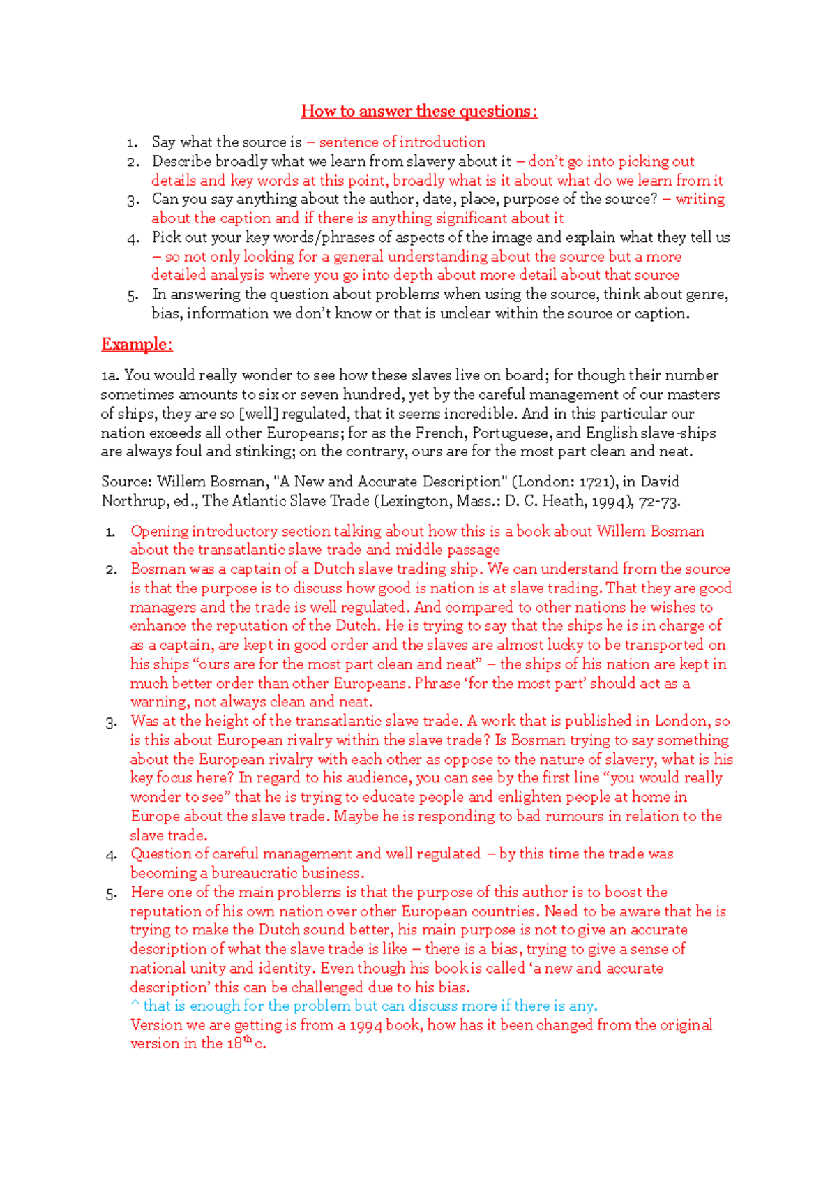 Source analysis on transatlantic slave trade with images - How to ...