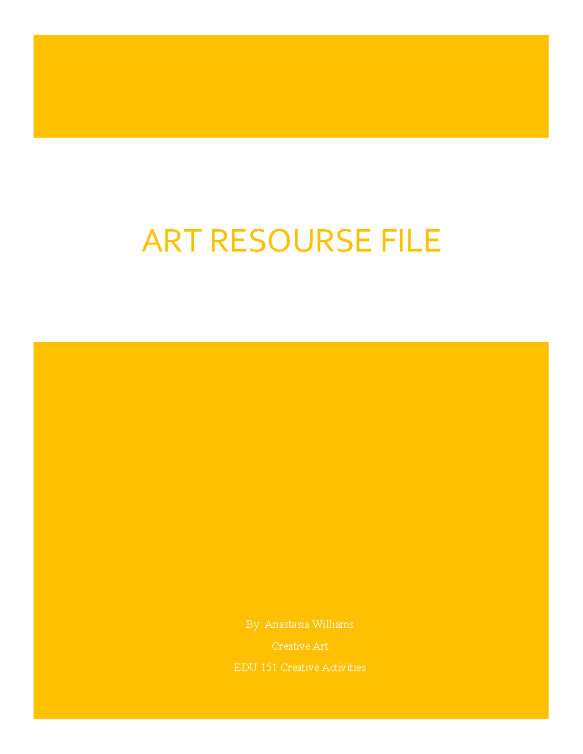 Art Resource file - ART RESOURSE FILE By: Anastasia Williams Creative ...