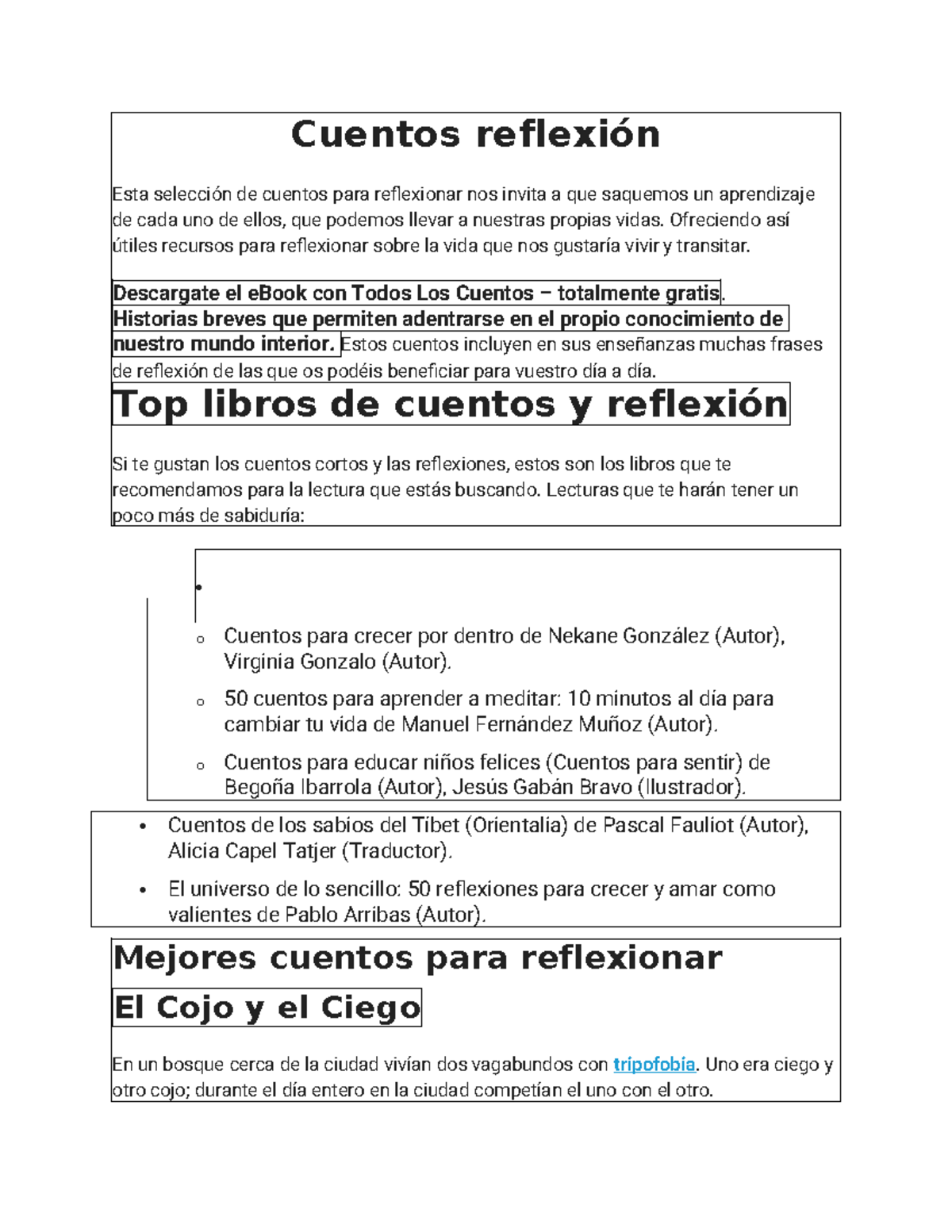 Cuentos reflexión - Ejercicios - Cuentos reflexión Esta selección de ...