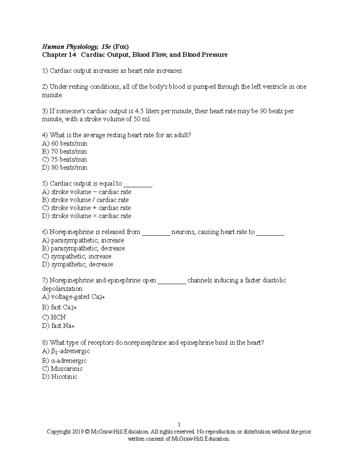 Chapter 14 Study Guide - psychology prep - Human Physiology, 15e (Fox ...