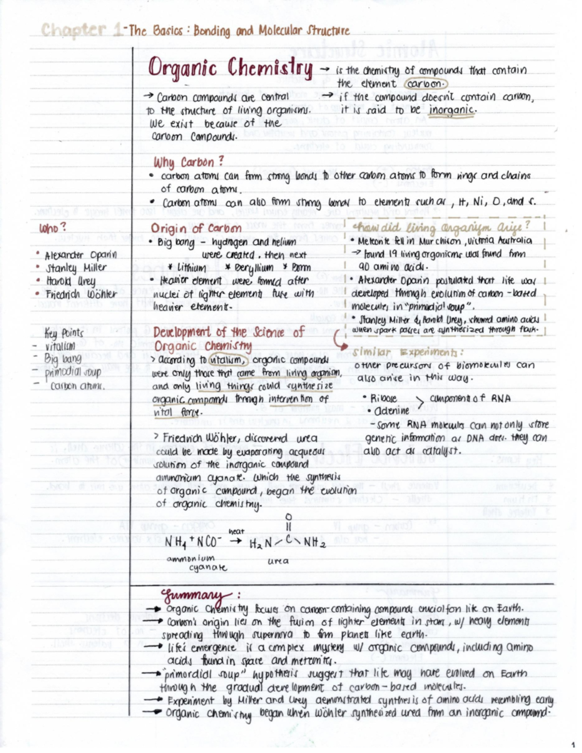 Solomons Organic Chemistry Notes Chapter 1 - General Chemistry (Organic ...