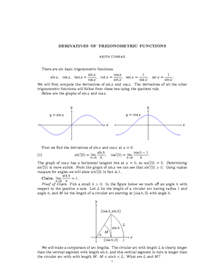Calculus Cheat Sheet - Limits Definitions Precise Definition : We say ...