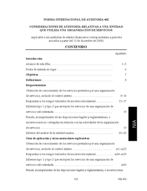 NIA 610 - NIA - NORMA INTERNACIONAL DE AUDITORÍA 610 USO DEL TRABAJO DE ...