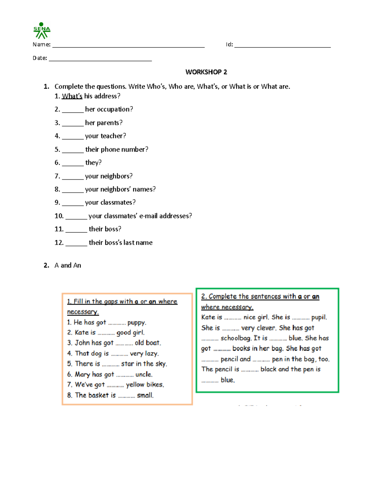 Workshop 2 - guia ingles - Name ...