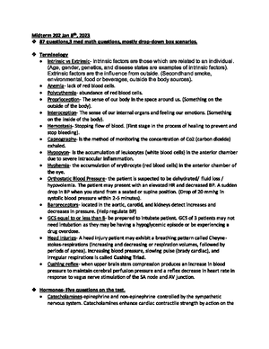 Homework 202 - trauma - Homework 202- Situation #1: You have two ...