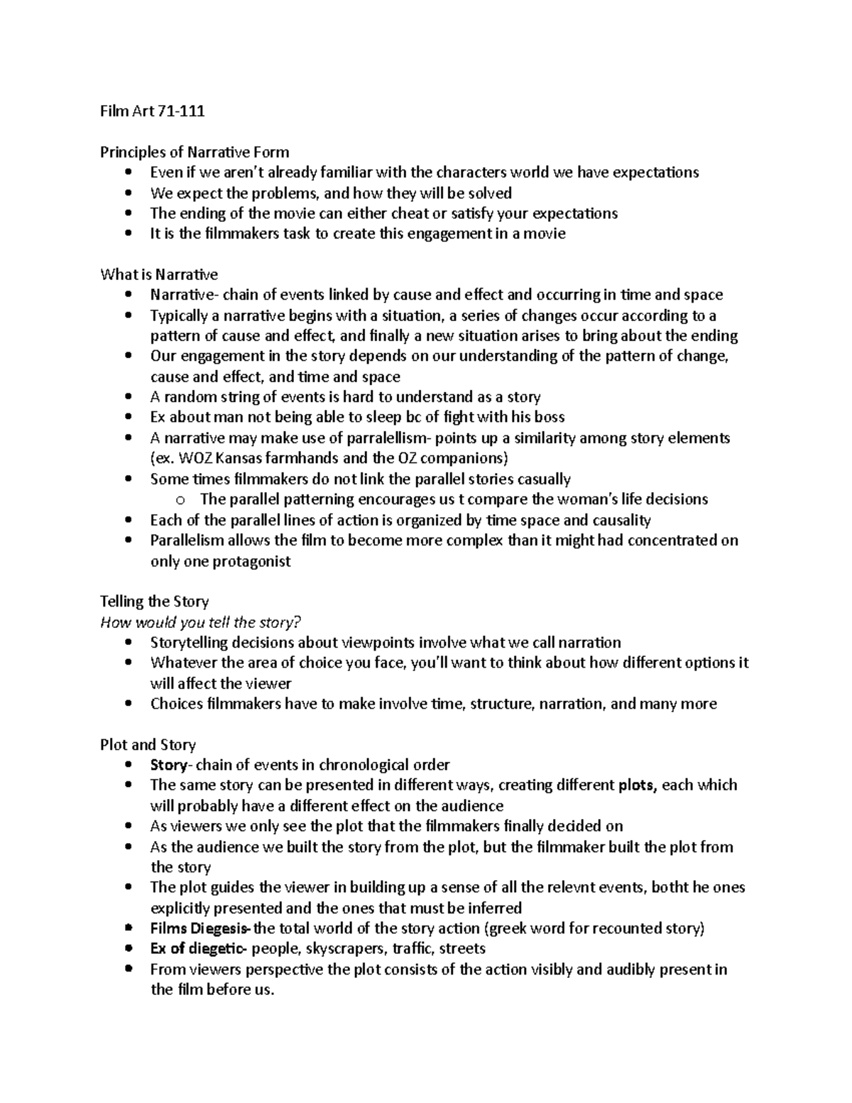 Film Art 71-111 - Professor Kevin Hagopian - COMM 250 - Film History ...