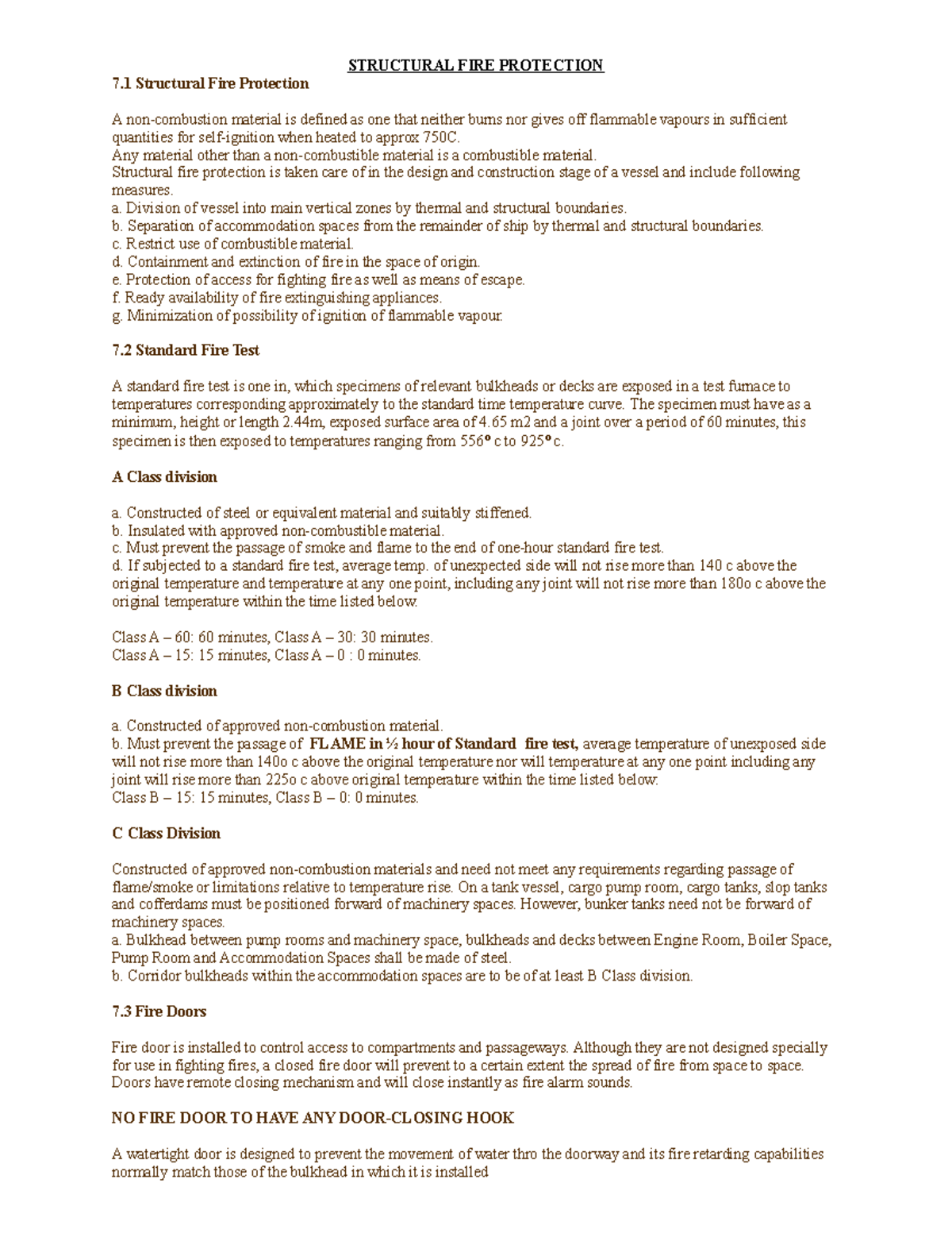 Structural FIRE Protection 1 - STRUCTURAL FIRE PROTECTION 7 Structural ...