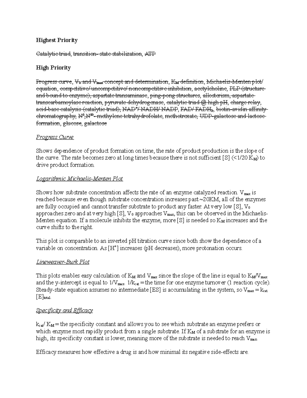 Exam 2 Review - Summary Principles of Biochemistry - Highest Priority ...