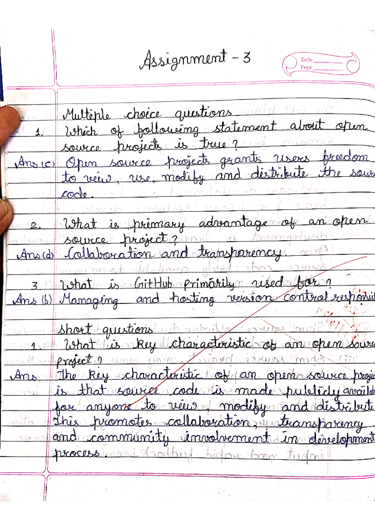 Open source software assignment 3, 4, 5. - Assignment Date Page ...