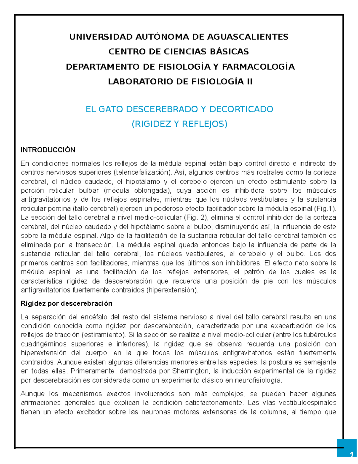 5. GATO Decorticado Y Descerebrado - UNIVERSIDAD AUTÓNOMA DE ...