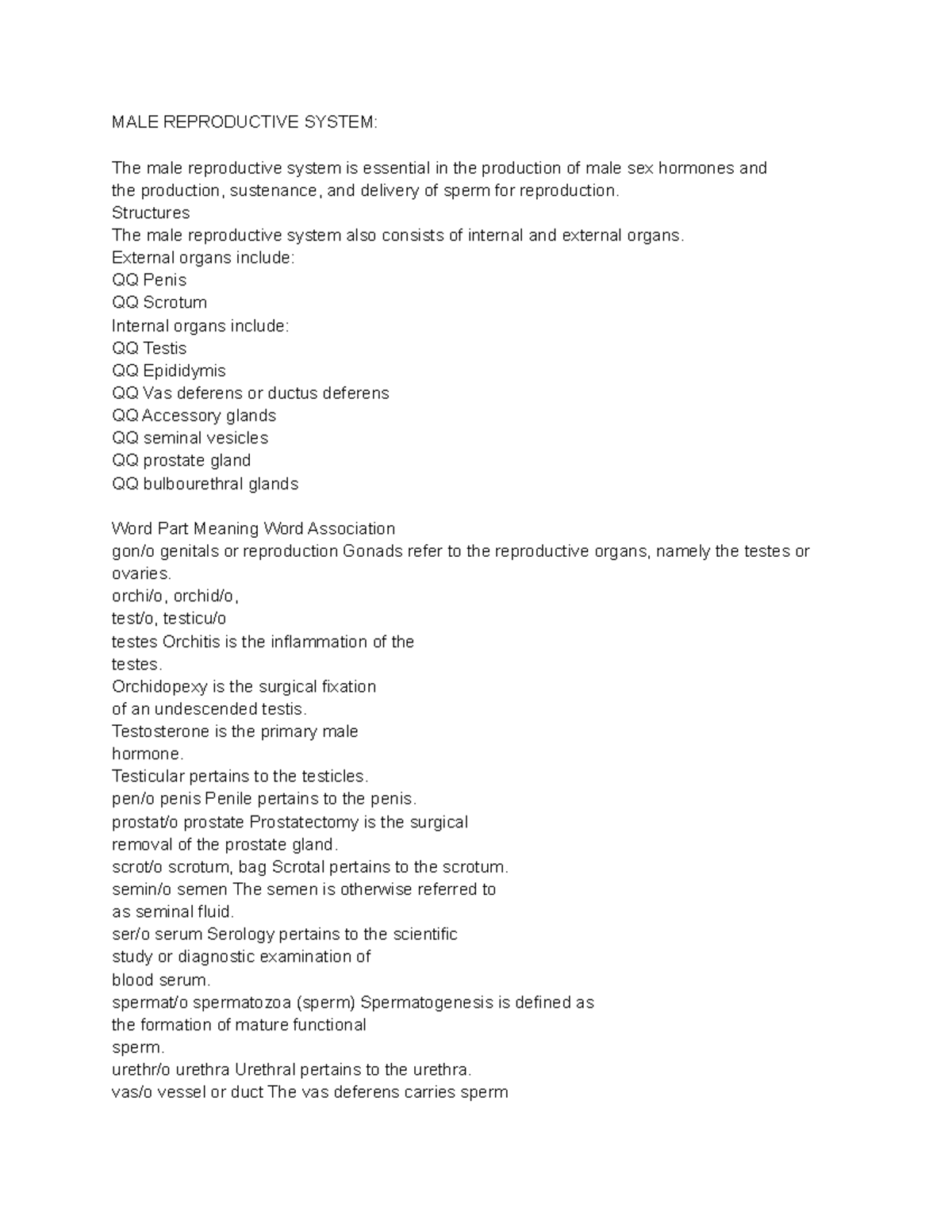 Male reproductive system - Structures The male reproductive system also ...