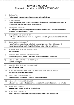 Eipass 7 Moduli – Modulo 5 (WORD - Elaborazione Testi) - INF/01 ...