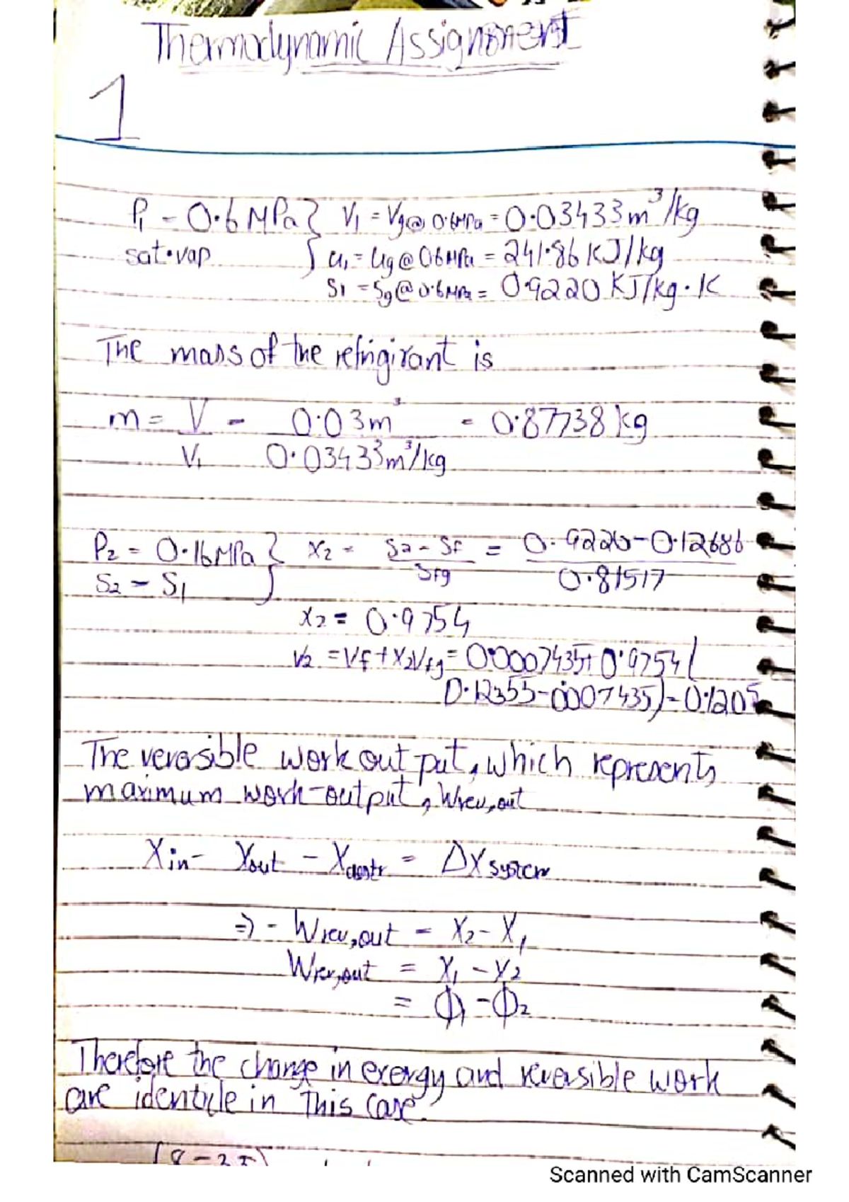 Thermo Assignment-compressed - Mechanical engineering - Studocu