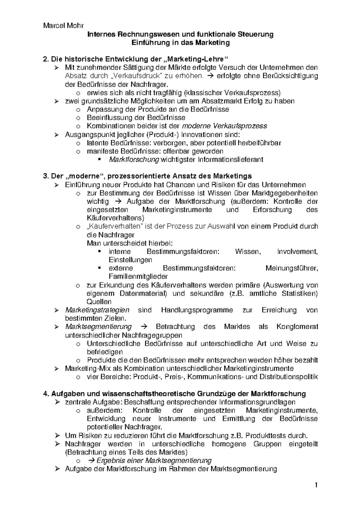 Bwliii Marketing Zusammenfassung - Warning: TT: undefined function: 32 Internes Rechnungswesen ...