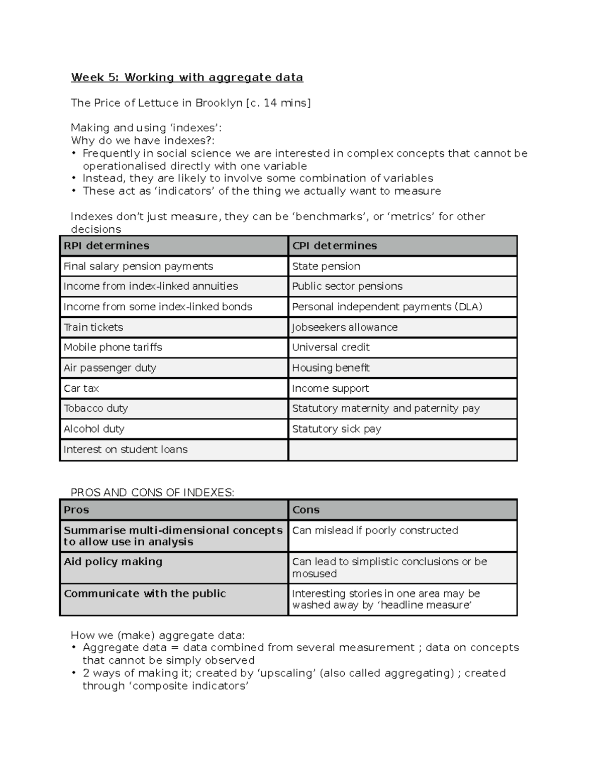 Week 5 - Lecture notes 5 - Week 5: Working with aggregate data The ...