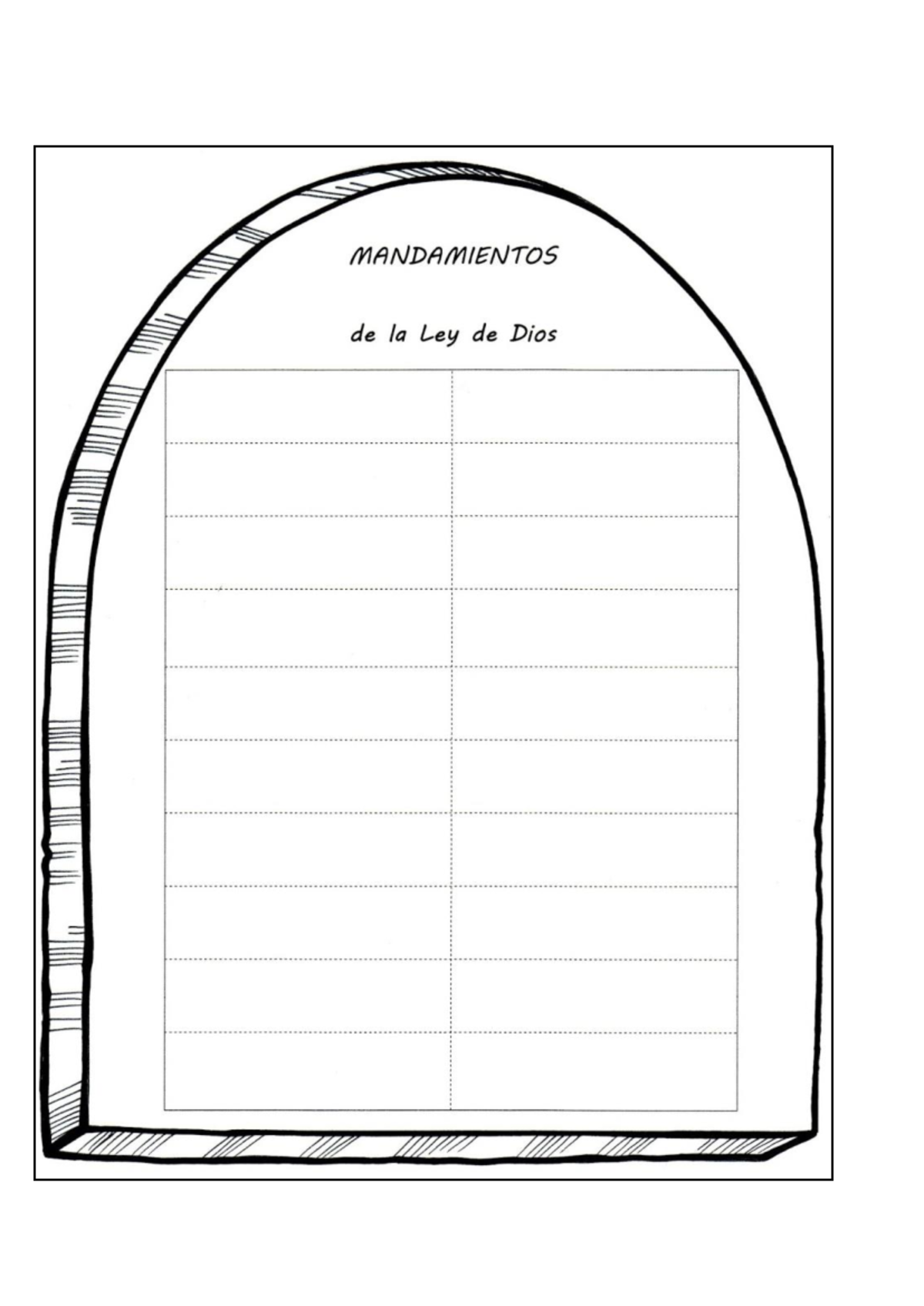 Mandamientos - CUESTIONARIO - Religión - MANDAMIENTOS de la Ley de Dios ...