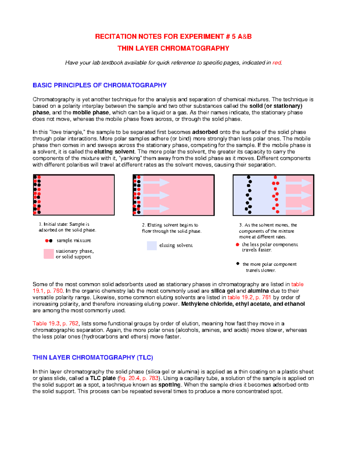 Recit exp5 tlc - Practical notes and materials - RECITATION NOTES FOR ...