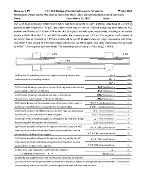 HW6 - N/A - 1 CEE 135B - Intermediate Structural Analysis HOMEWORK ...