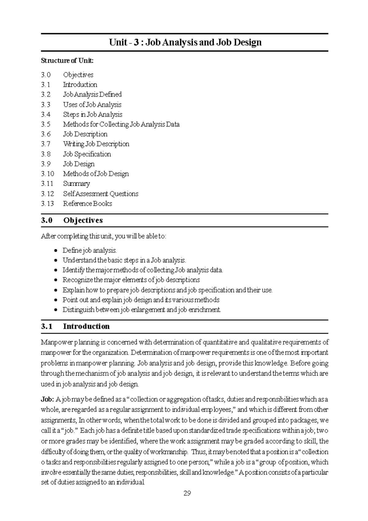 Hrm basic notes 29 45 - Human resource management - Unit - 3 : Job ...