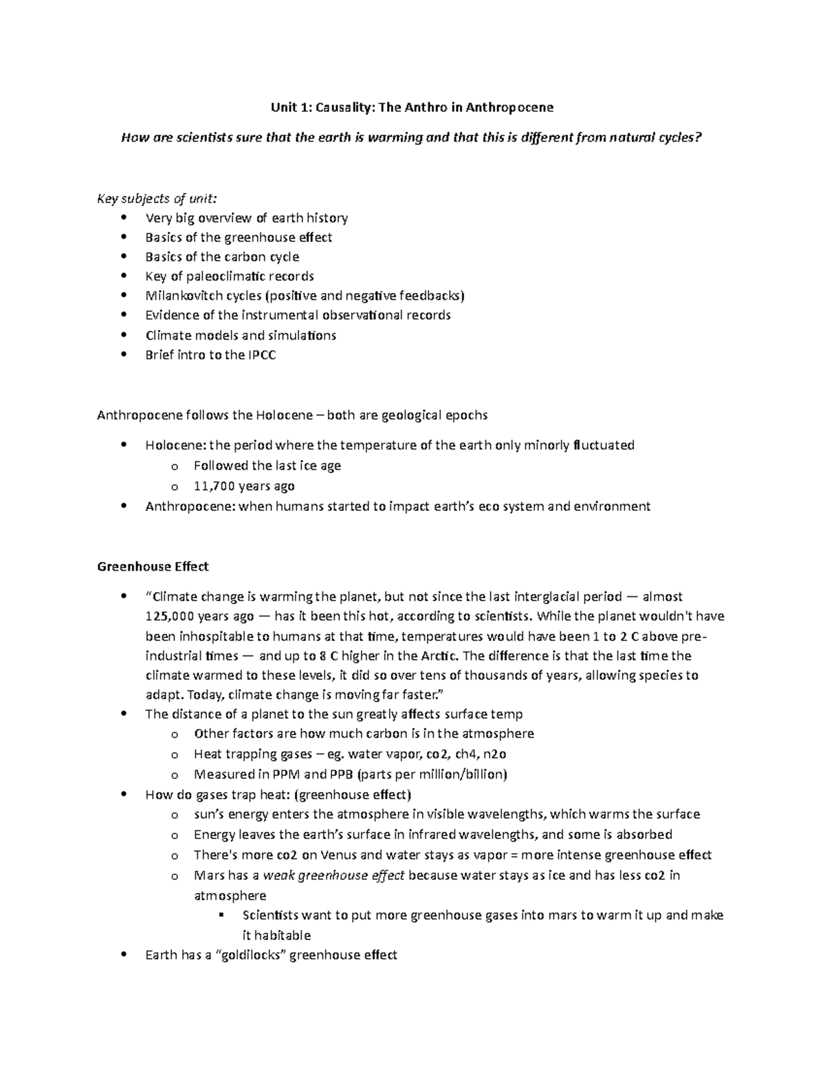 Unit 1 - Causality - The Anthro in Anthropocene - Unit 1: Causality ...